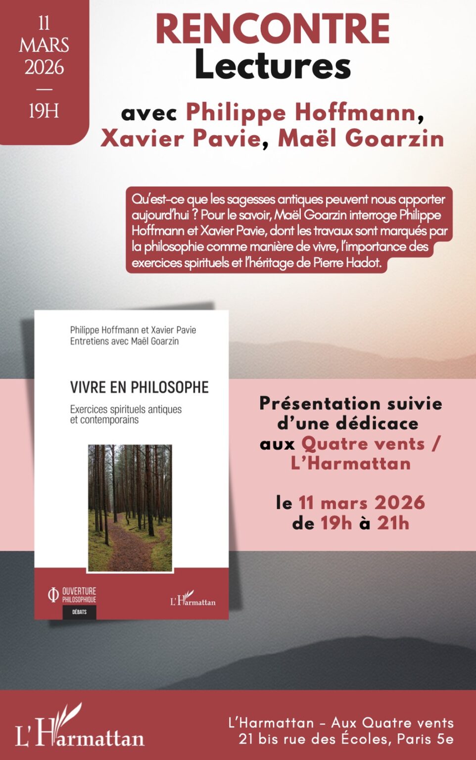 [Paris] Vivre en philosophe. Exercices spirituels antiques et ...